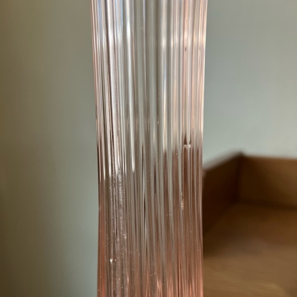 Accents | Pink Fluted Glass Flared Trumpet Ruffled Midcentury Vase ...